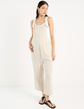 Overol maternidad One to Nine casual estampado a rayas